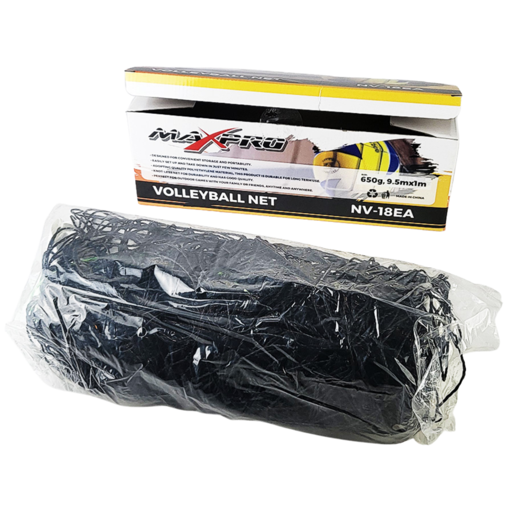 Maxpro NV-18E Volleyball Net Nylon with Cable - PSI Sports Inc